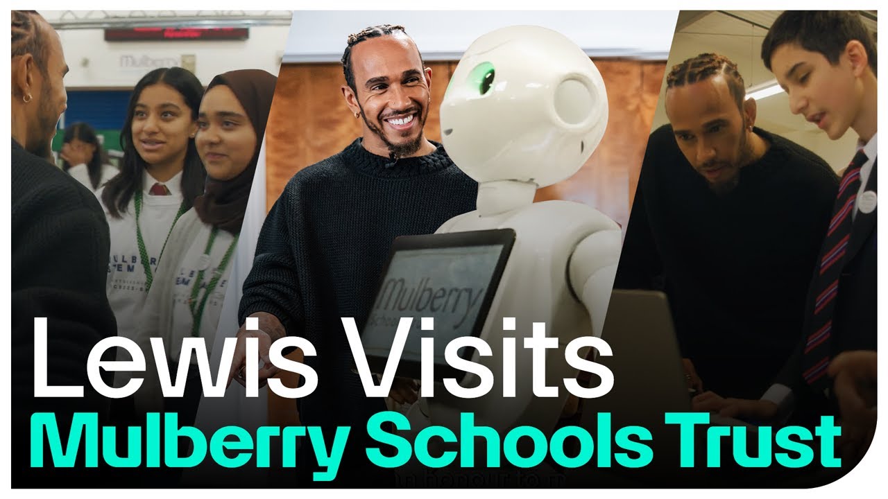 Lewis Hamilton Visits the Mulberry Schools Trust - YouTube
