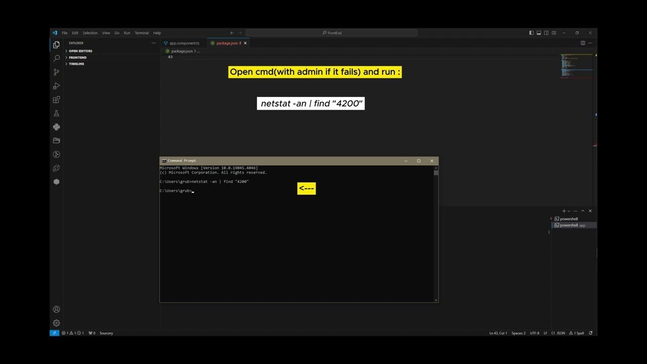 Resolving An unhandled exception occurred: listen EACCES: permission denied ::1:4200 - YouTube