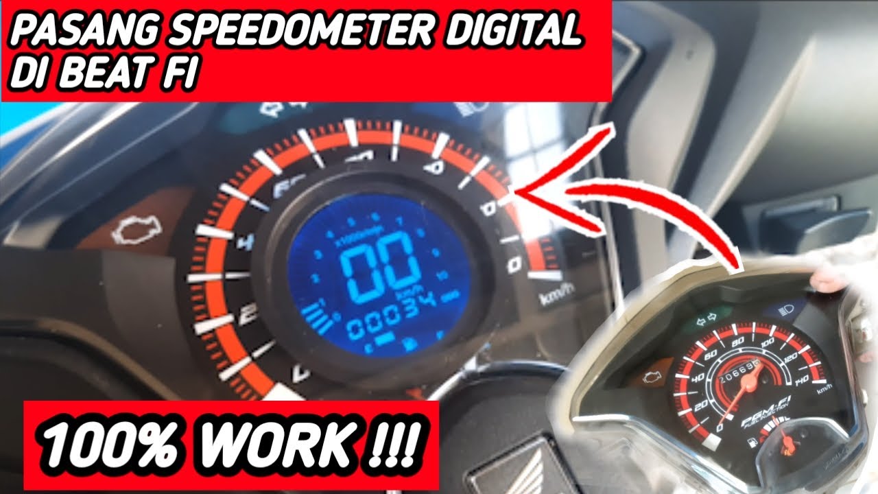 Review & Pemasangan Speedometer Digital Beat FI 100% Work !! - YouTube
