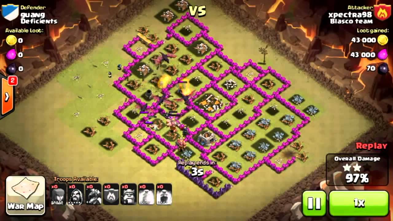 Ataques aéreos. Dragones de Guerra. Clash of clans v4 - YouTube