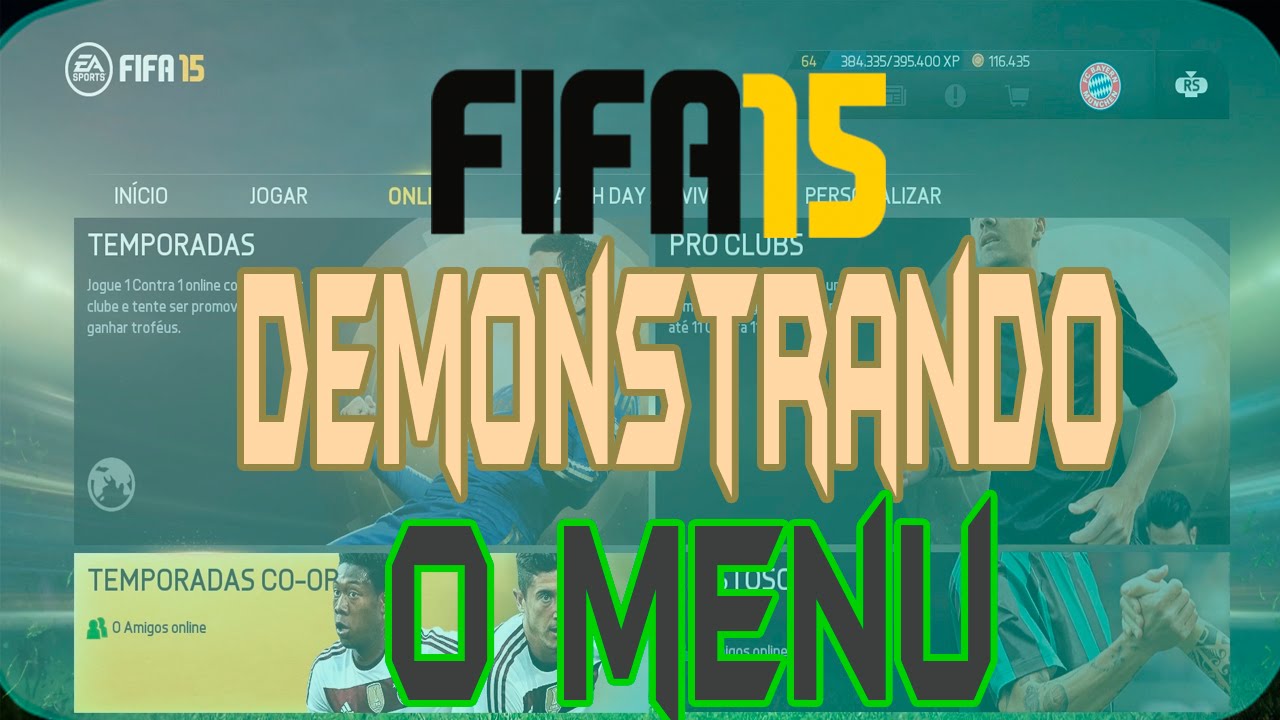 FIFA 15 - Demonstrando o Menu Completo! - YouTube
