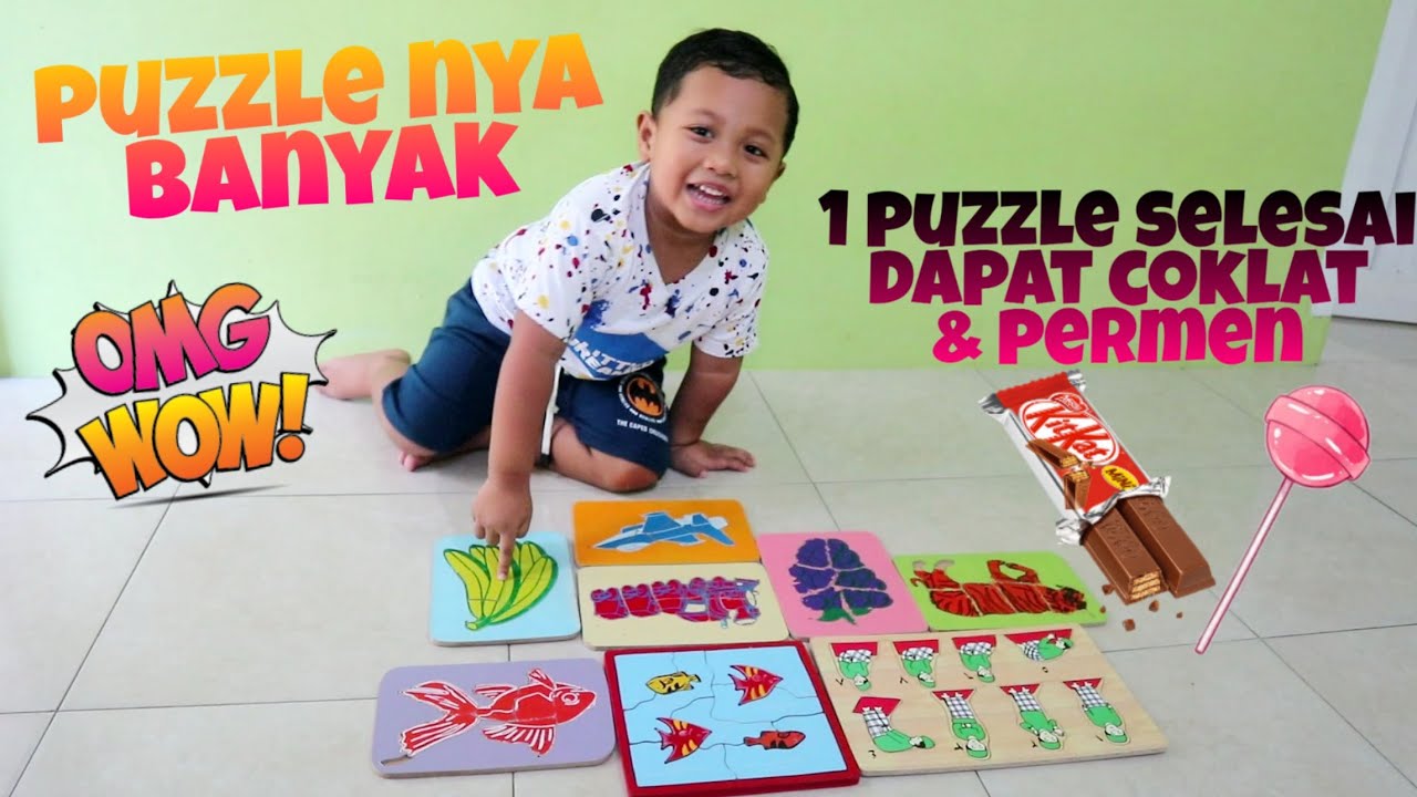 Menyusun Puzzle, bermain sambil belajar - YouTube