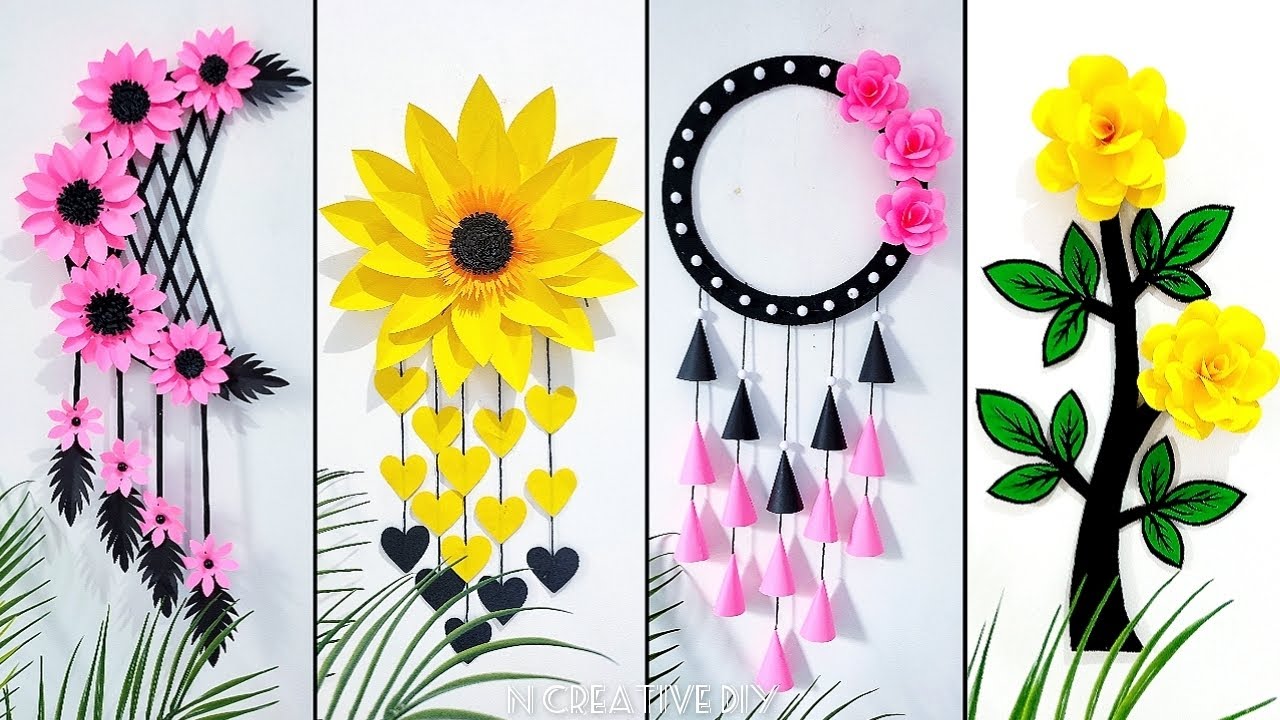 Best paper craft for home decor | Unique wall hanging craft | Paper ...