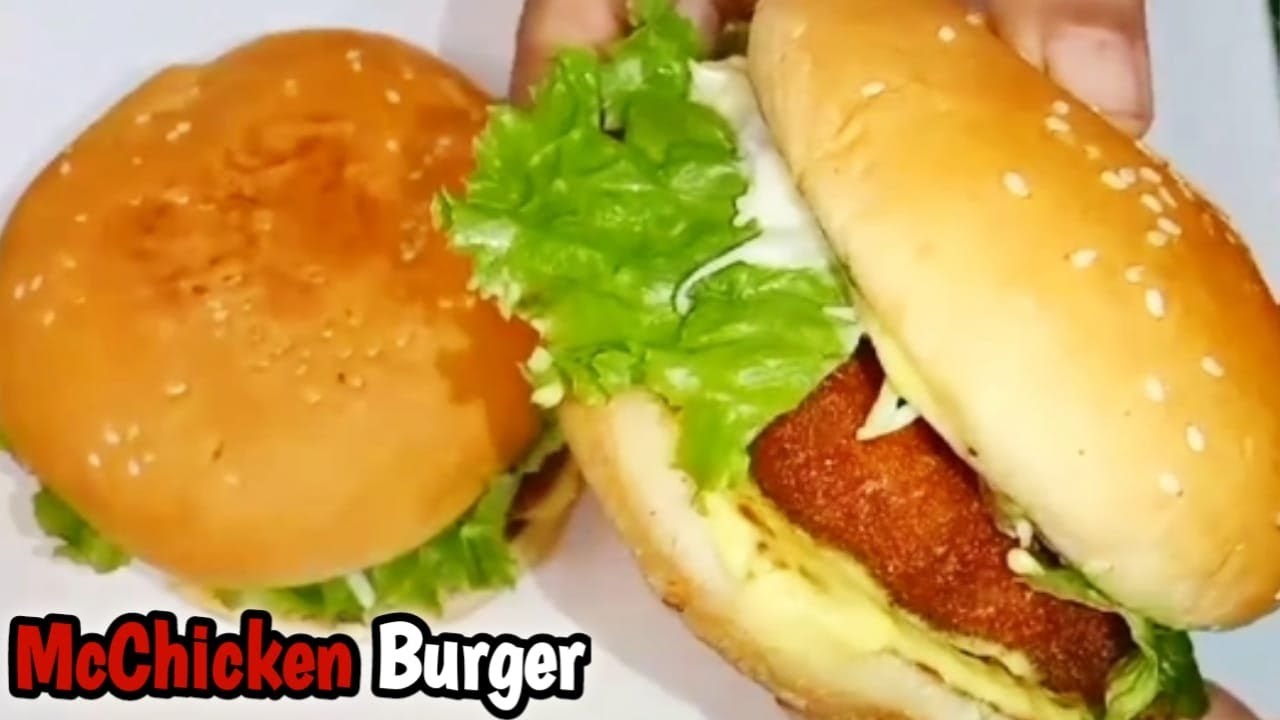 McDonald's McChicken Crispy Juicy Burger 🍔||McChicken Burger With Tangy ...