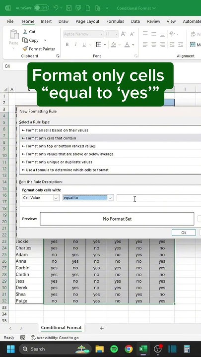 Conditional Format in Excel‼️ #excel - YouTube