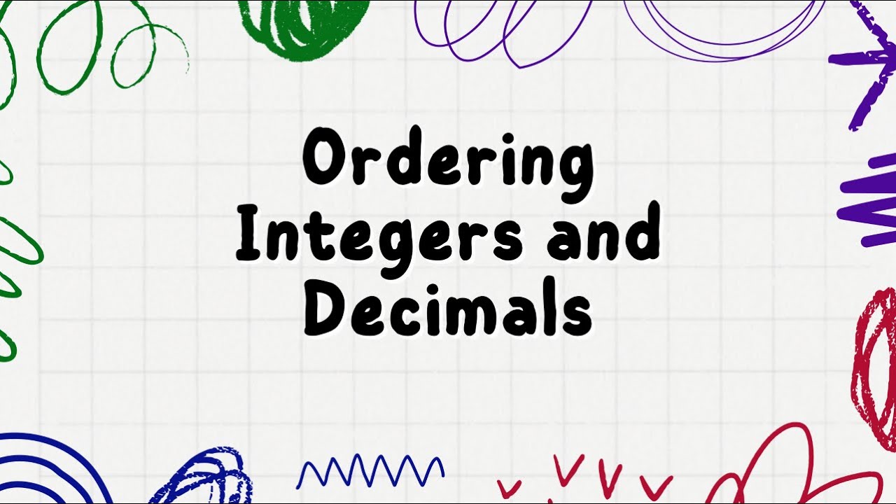 2 Ordering Integers and Decimals - YouTube