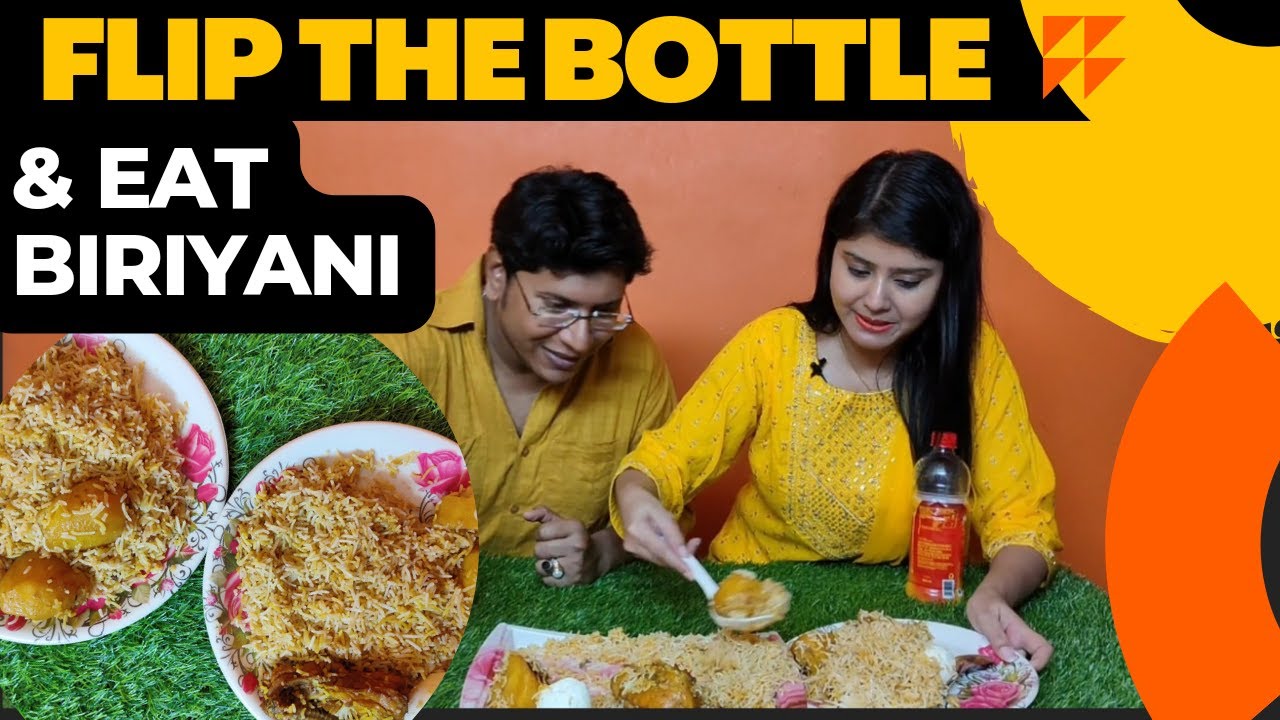 Flip the bottle and eat biriyani 😛🥰 | bottle flip eating challenge ...