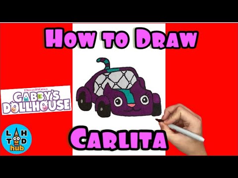 How to Draw Carlita from Gabby's Dollhouse - YouTube