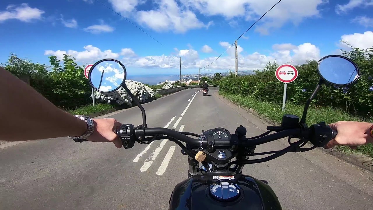 Riding a Motorcycle in Paradise!! (AZORES) - YouTube