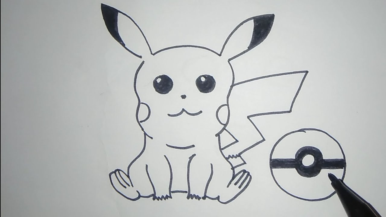 Cara Menggambar pokemon "Pikachu" dengan mudah - YouTube