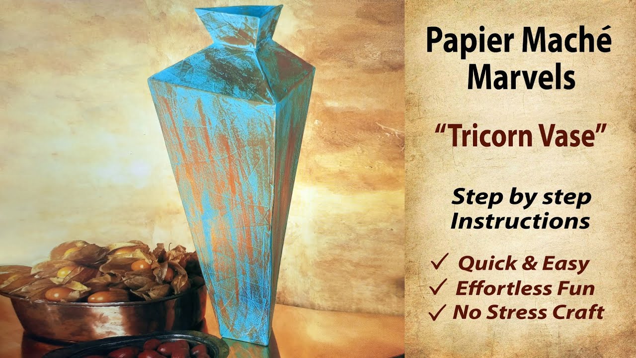 How To Make a Stunning Paper Mache Vase | DIY Step-by Step Tutorial ...