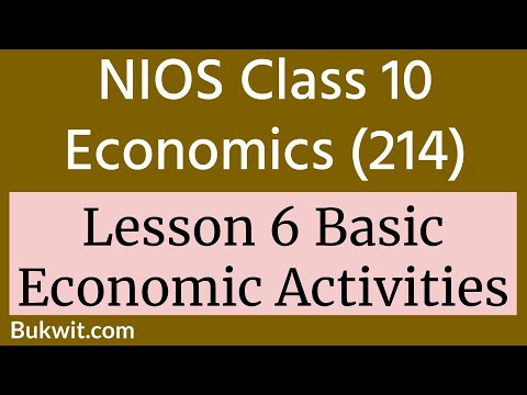NIOS Class 10 Economics (214): Lesson 6 Basic Economic Activities - YouTube