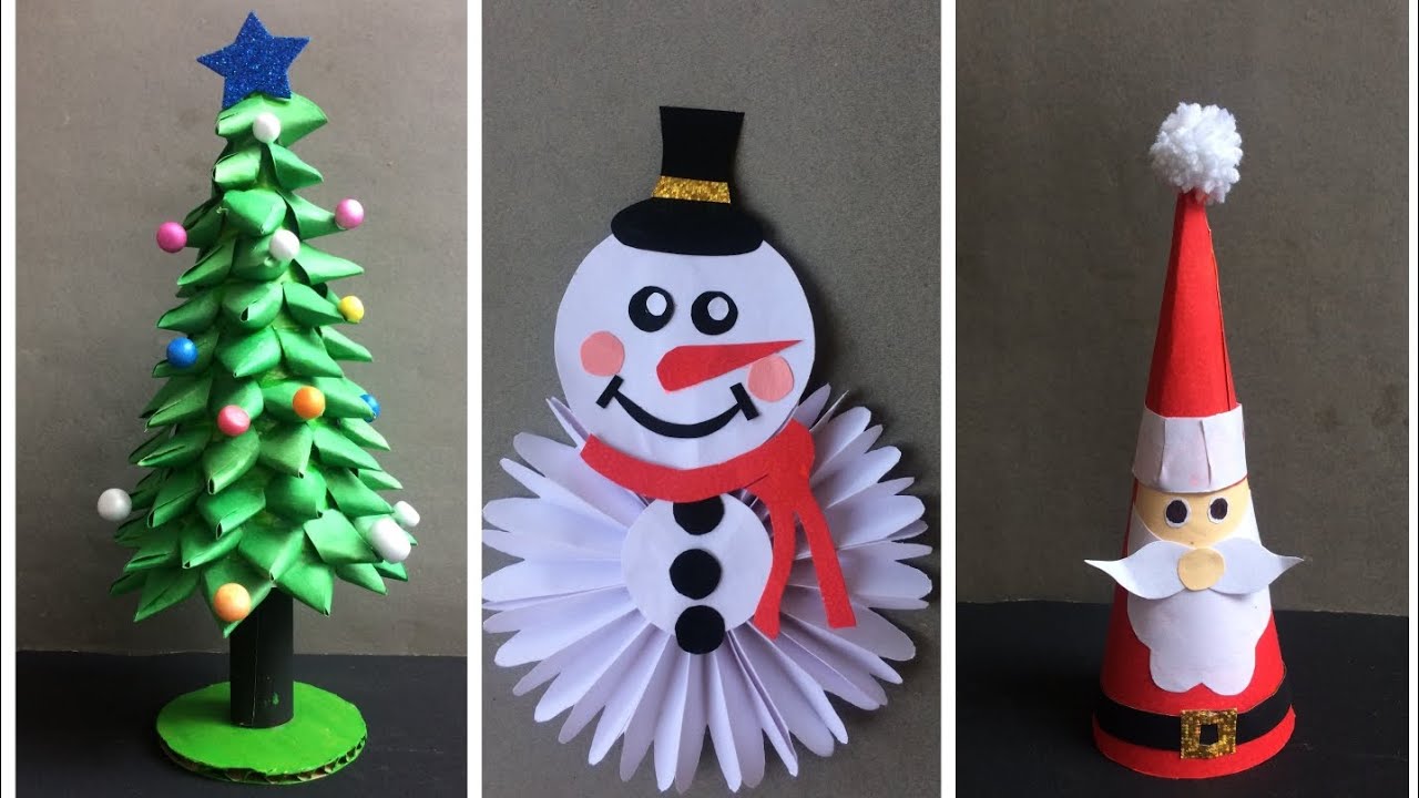 Christmas decorations ideas | Christmas tree | snowman craft | Santa ...