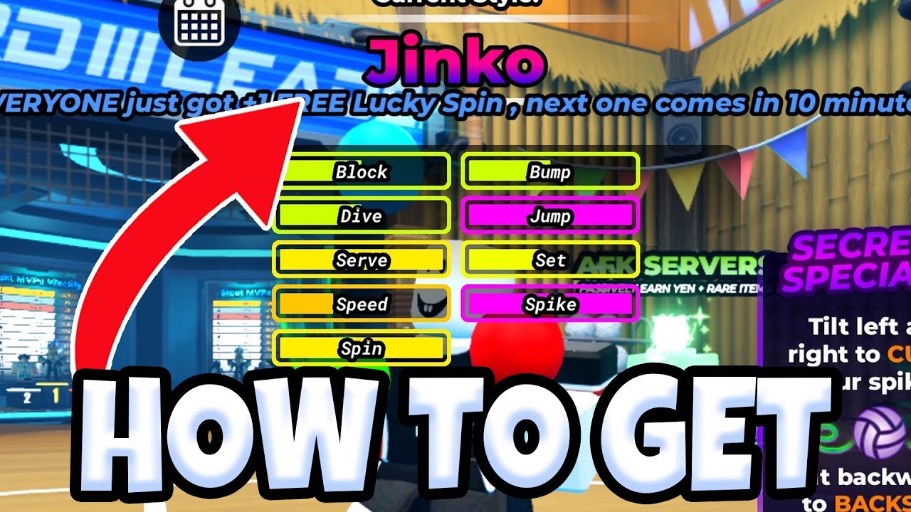How to get JINKO SHOWCASE in VOLLEYBALL LEGENDS! Roblox - YouTube