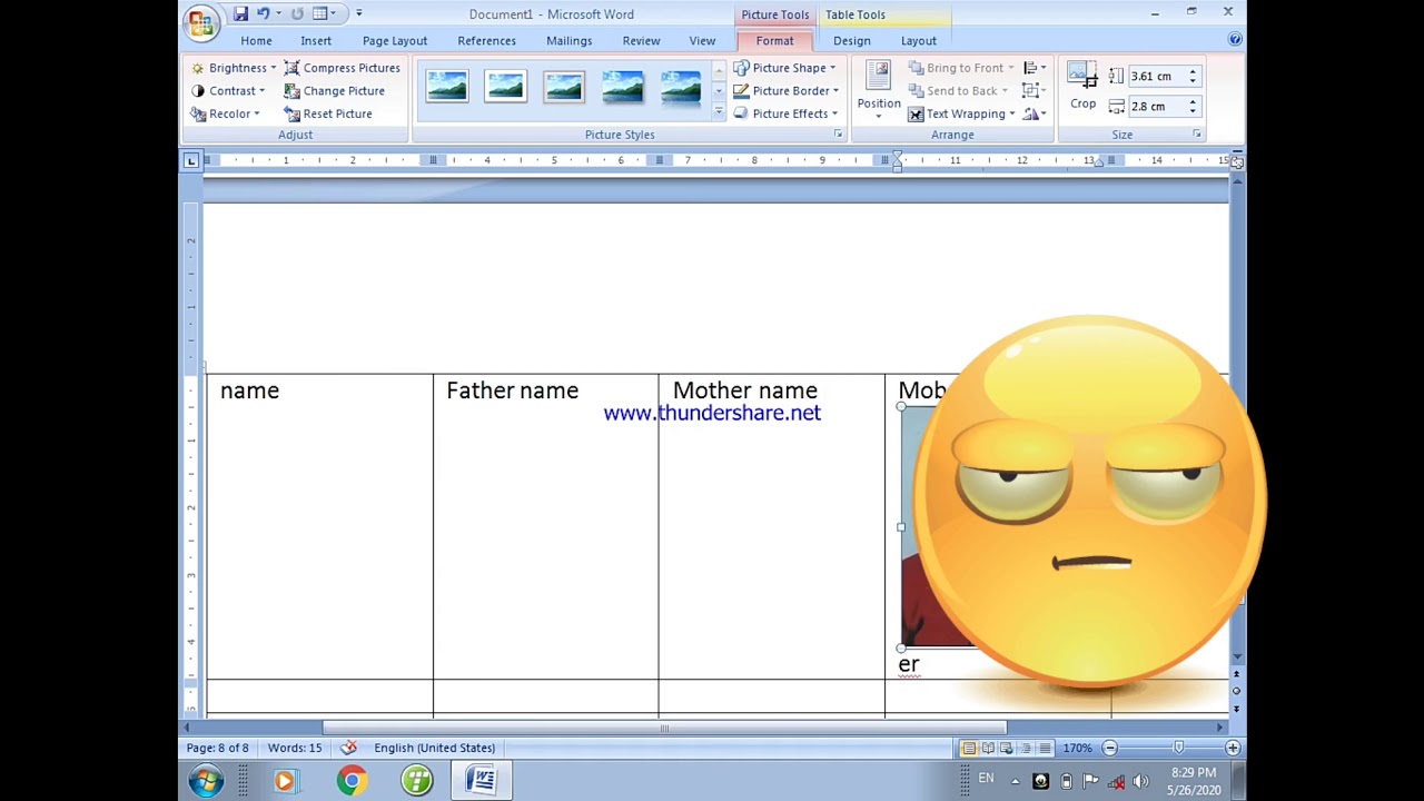 Ms word part _2 insert tab - YouTube