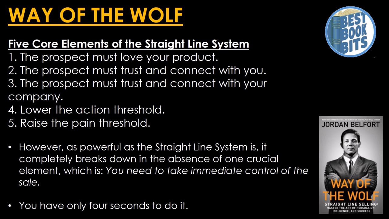 Way of the Wolf Straight Line Selling Jordan Belfort Book Summary ...