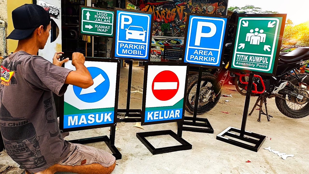 Cara membuat rambu rambu dari cutting sticker yang ada di rumah sakit ...