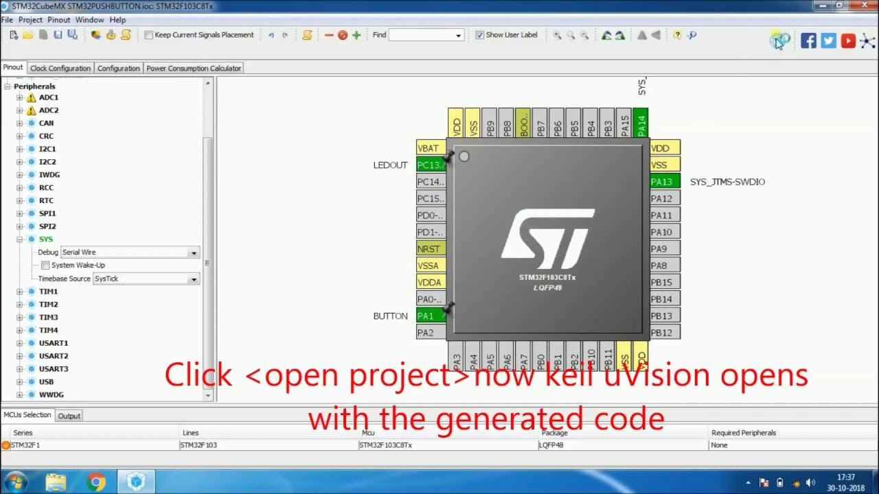 How to Program STM32F103C8 using Keil uVision & STM32CubeMX - YouTube
