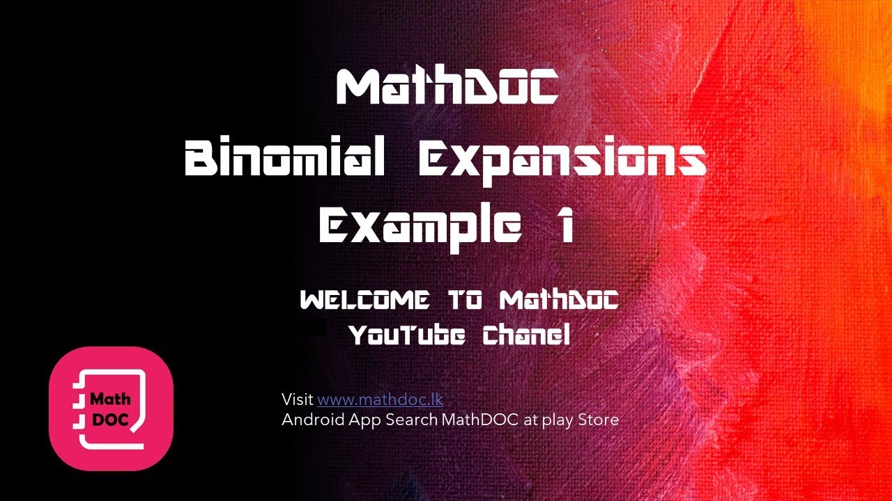 Binomial Expansion Example 1/Binomial Expansion questions & answers ...