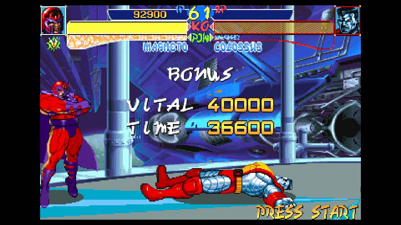 X-Men Children Of The Atom - Magneto vs Colossus. - YouTube