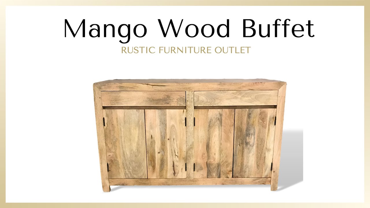 Mango wood Buffet | Rustic Furniture Outlet - YouTube