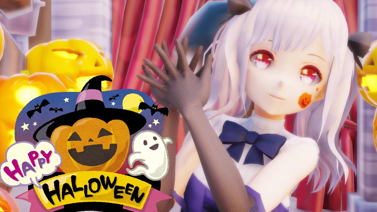 【Original MV】Happy Halloween 歌ってみたby 朝日ゆい/Yui Asahi EN ID ES sub MMD【バ ...