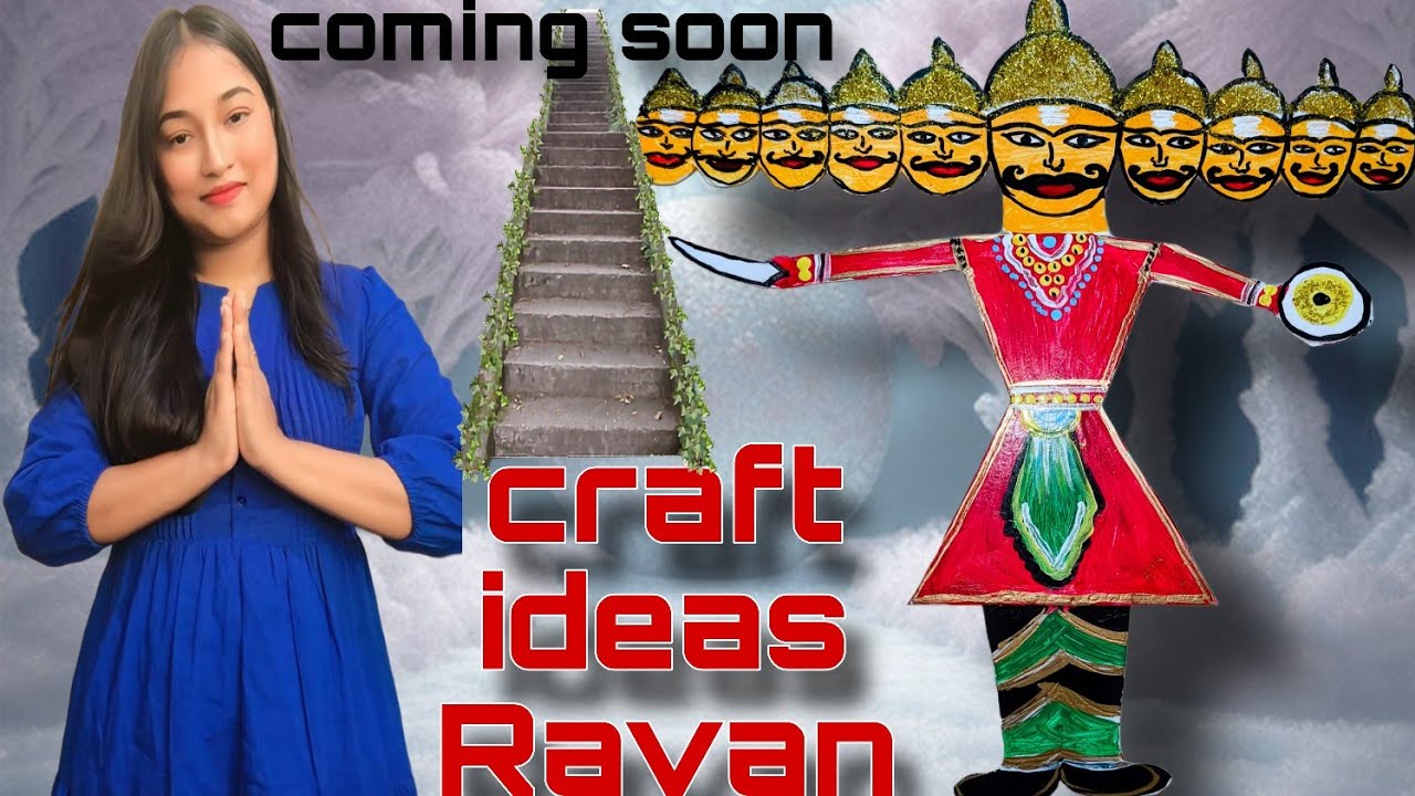 Craft ideas Ravan#how to create craft ideas for ravan#easy step for ...