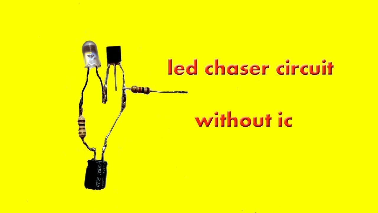 How to make led chaser circuit | using one transistor | bc547 ...