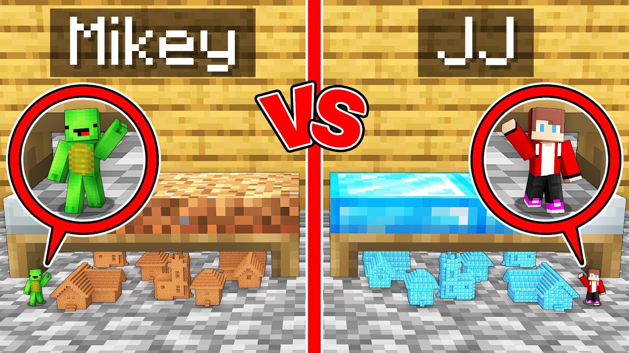 Mikey Family POOR vs JJ Family RICH Village Under Bed in Minecraft (Maizen) - YouTube