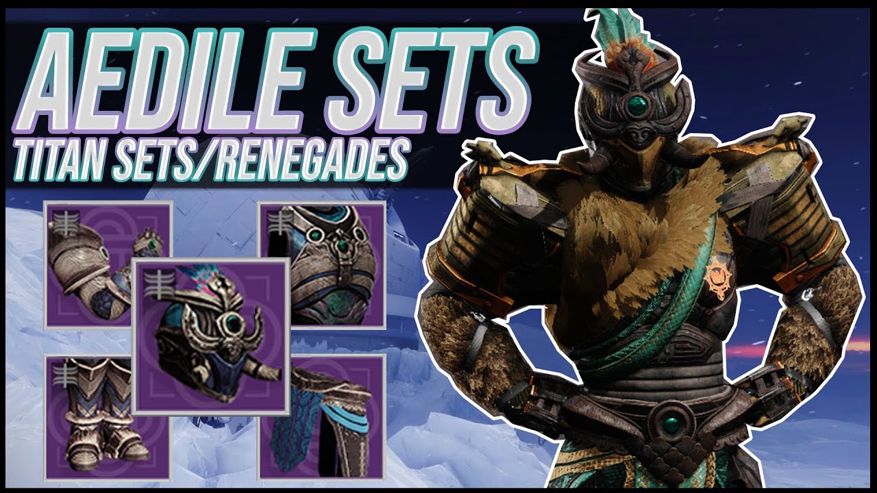 Destiny 2: Aedile Titan Sets! | Renegades - YouTube