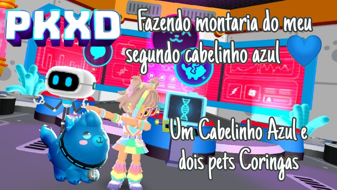 Fazendo montaria do meu segundo cabelinho azul 💙💙💙💙 - YouTube