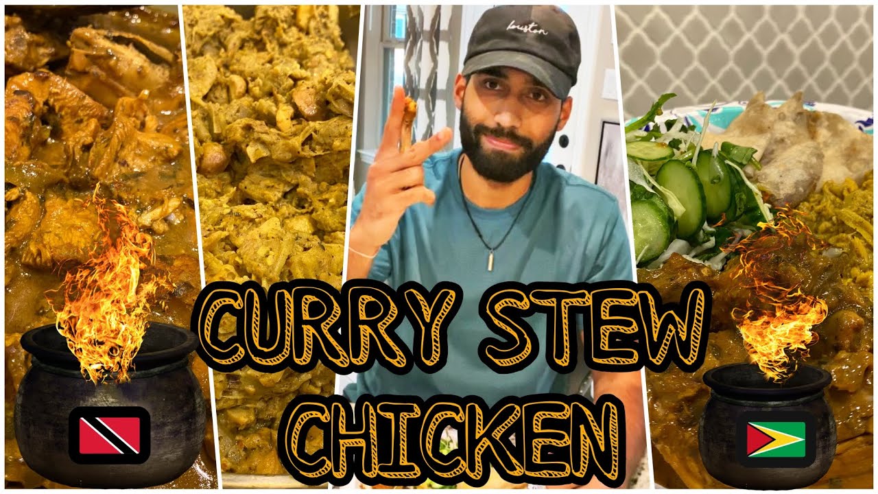 Trini CURRY STEW Chicken with Aloo Roti & Chataigne! Comfort food ...