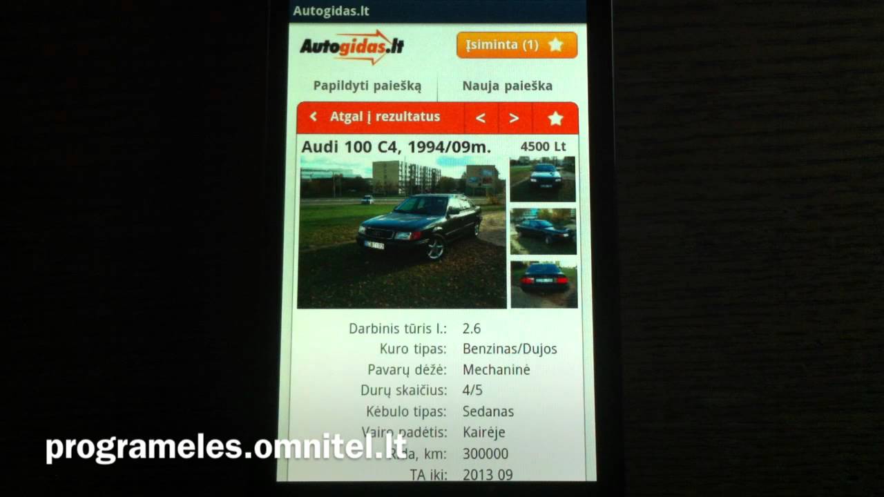 Programėlė "Autogidas.lt" skirta Android - YouTube