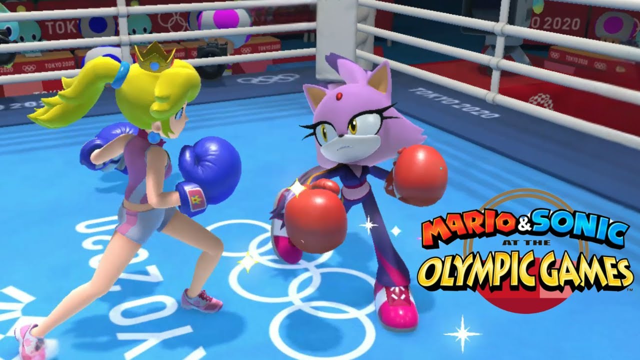 Boxing Hard Mario & Sonic At The Olympic Games Tokyo 2020 Peach Daisy ...