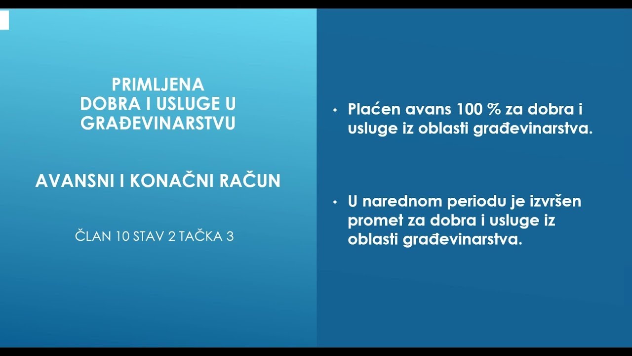 MPP 2 - Modul Avans -Primljeni računi za dobra i usluge u ...