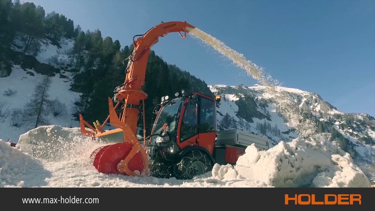 Holder Tractors' Complete Line to Tackle Ice and Snow - YouTube