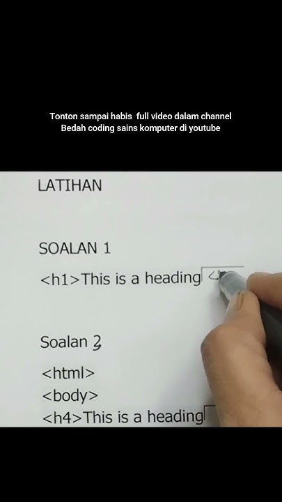 LATIHAN MELETAKKAN TAG DALAM CODING HEADING SEBAGAI TAJUK-BEDAH CODING ...