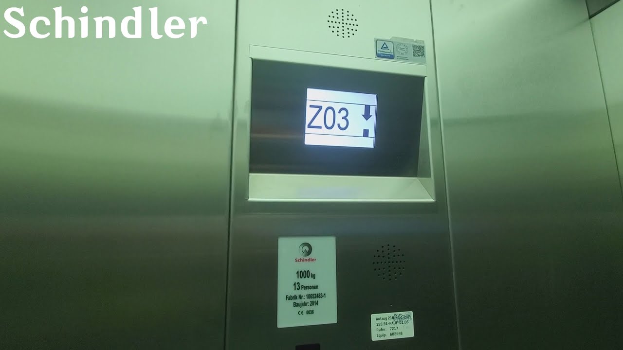 2014 Schindler Traction Elevator at Munich Airport (Terminal 2 ...