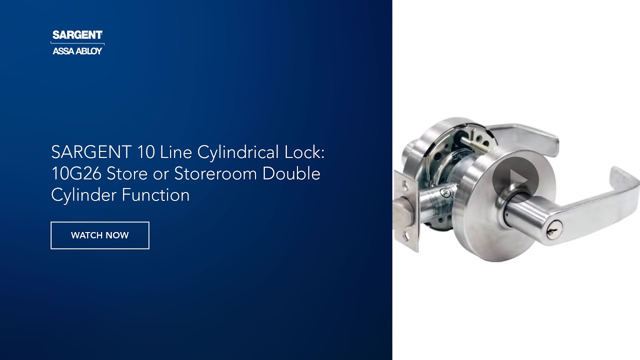 SARGENT 10 Line Cylindrical Lock: 10G26 Store or Storeroom Double ...