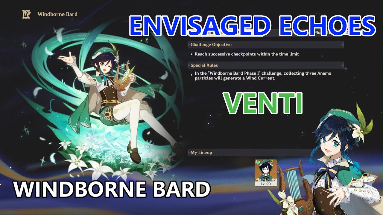 Envisaged Echoes Venti - Windborne Bard Full Clear | Genshin Impact ...