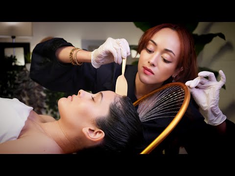 ASMR Ivy B Scalp & Head Spa: Scalp Check, Oil & Exfoliation, Shampoo, Massage, Hair Wash Soft Spoken