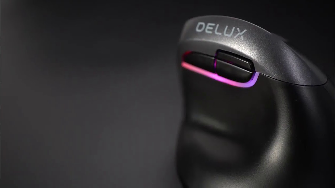 DELUX M618 Mini 2.4G Wireless 2400DPI USB Rechargeable Ergonomic ...