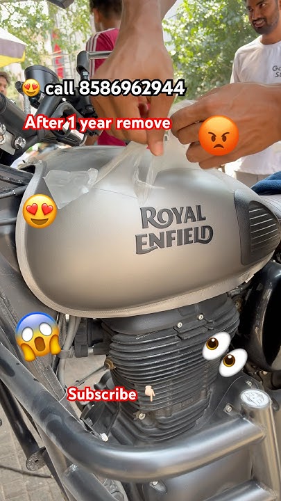 After 1 year remove Royal Enfield classic 350 3M Lamination best ppf for Karol Bagh #ppf #remove ...