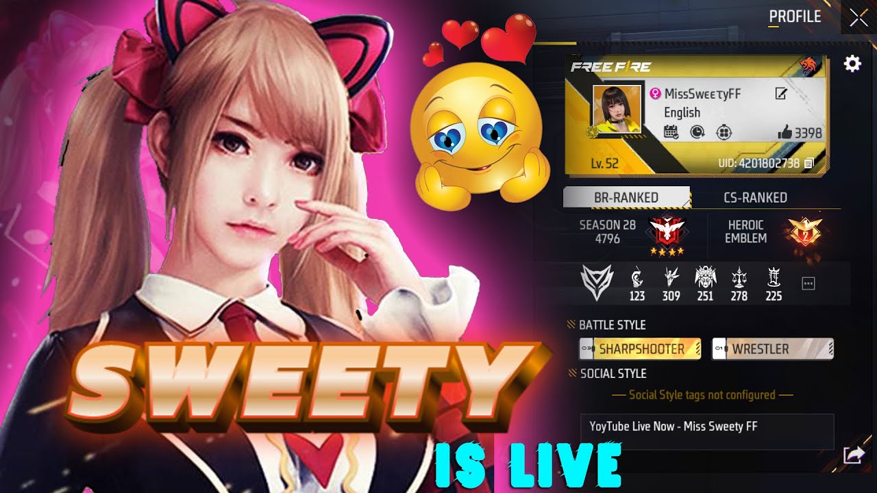 NEW RANK 29 SEASON PUSH | GOLD TO GRAMDMASTER || MISS SWEETY FF || ODIA ...