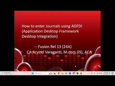 Fusion Cloud Training - Part 19 - How to upload GL Journals using ADFDI - YouTube