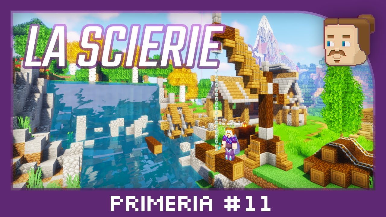 Primeria EP 11 - Je construis une scierie! Minecraft survie 1.16.1 ...