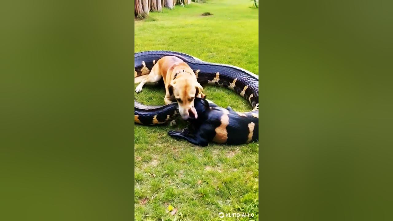 SNAKE EATS DOG! - YouTube