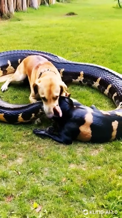 SNAKE EATS DOG! - YouTube