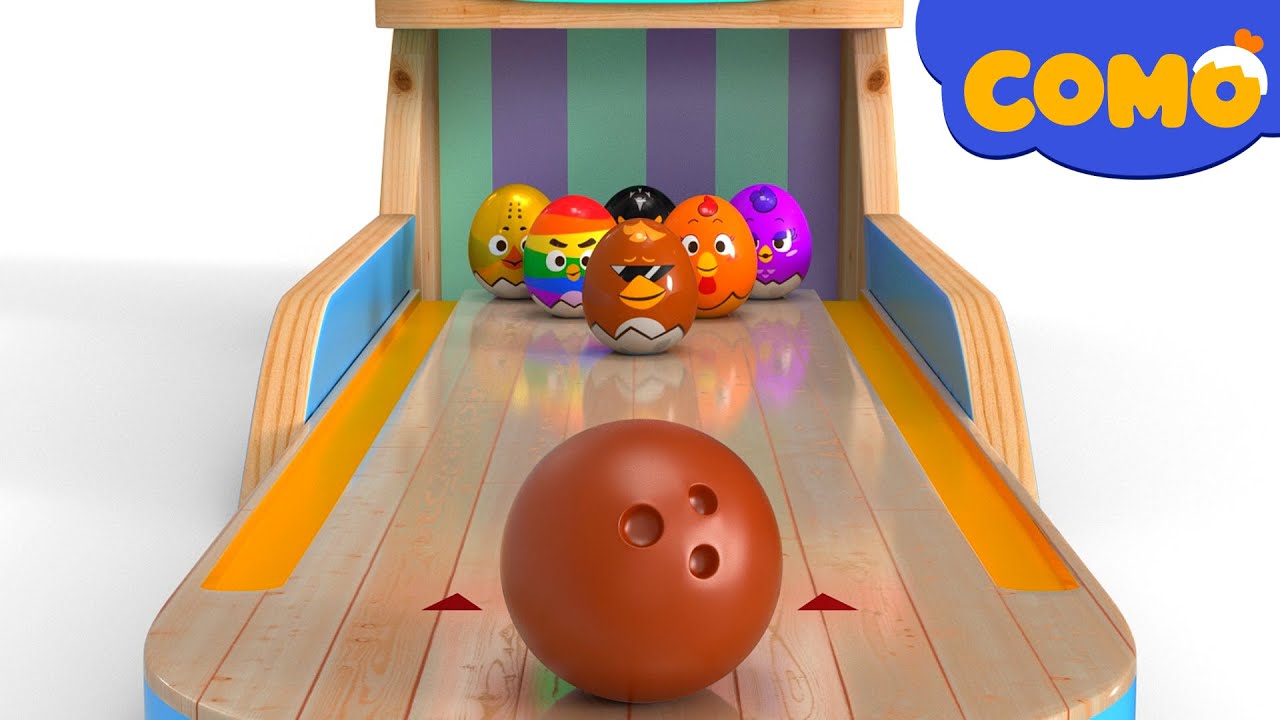 Chơi bowling (tập 2) - Học màu sắc và tên bánh | Tiếng anh cho bé ...