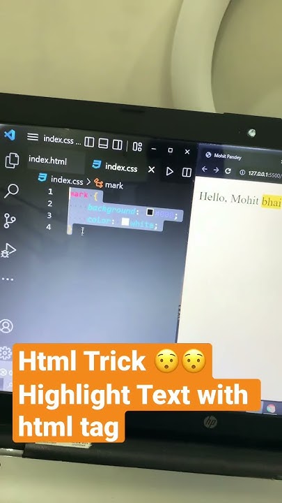 How to highlight text in html css | Html mark tag #webdevelopment - YouTube